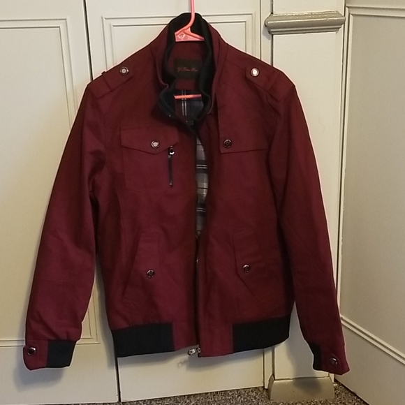 yi jian mei | Jackets & Coats | Red And Black Gene Jacket | Poshmark
